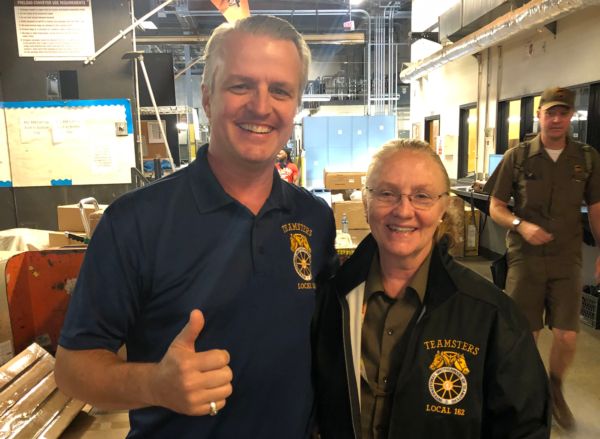 Local 162 President Mark Davison with 32 year Local 162 member and UPS ...