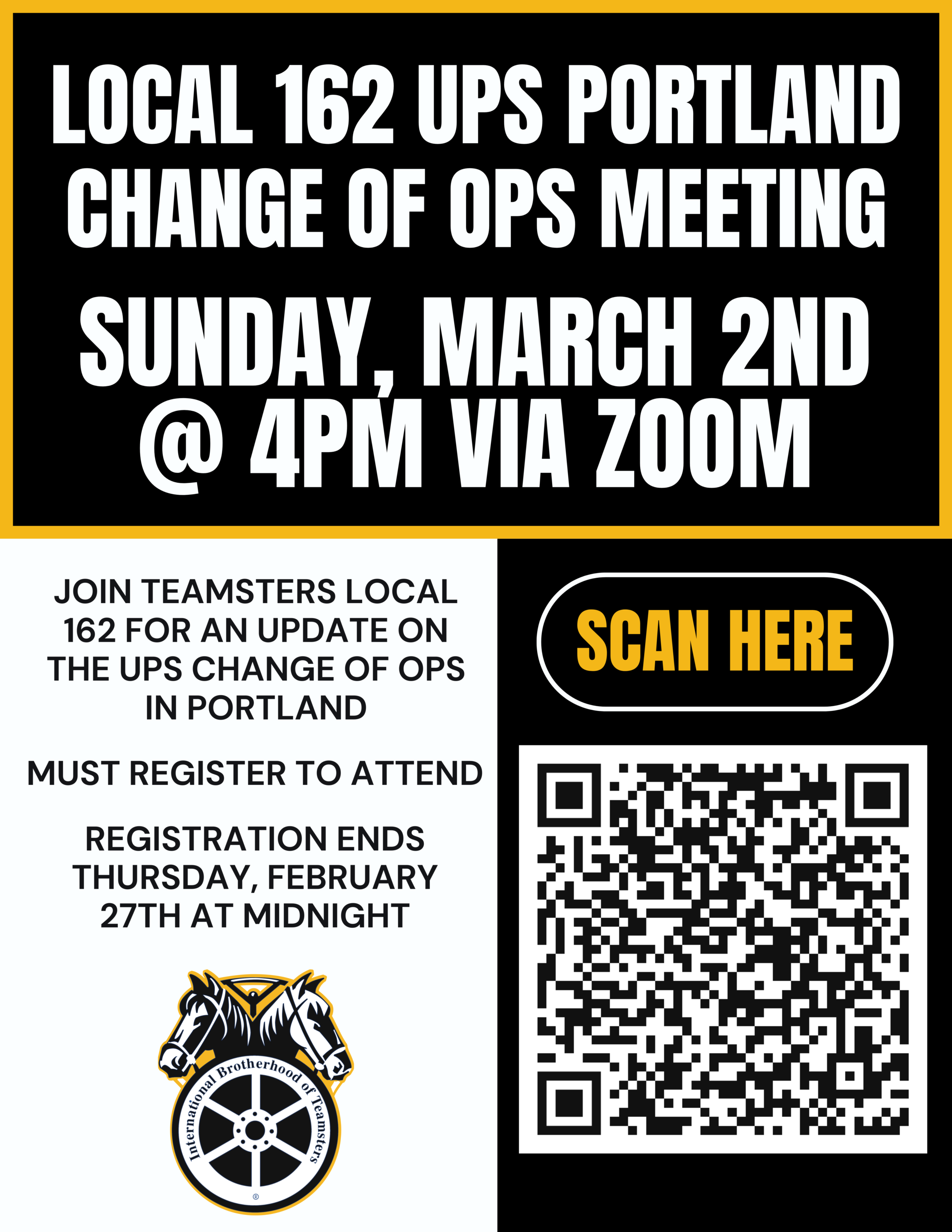Important UPS Change of Ops Meeting